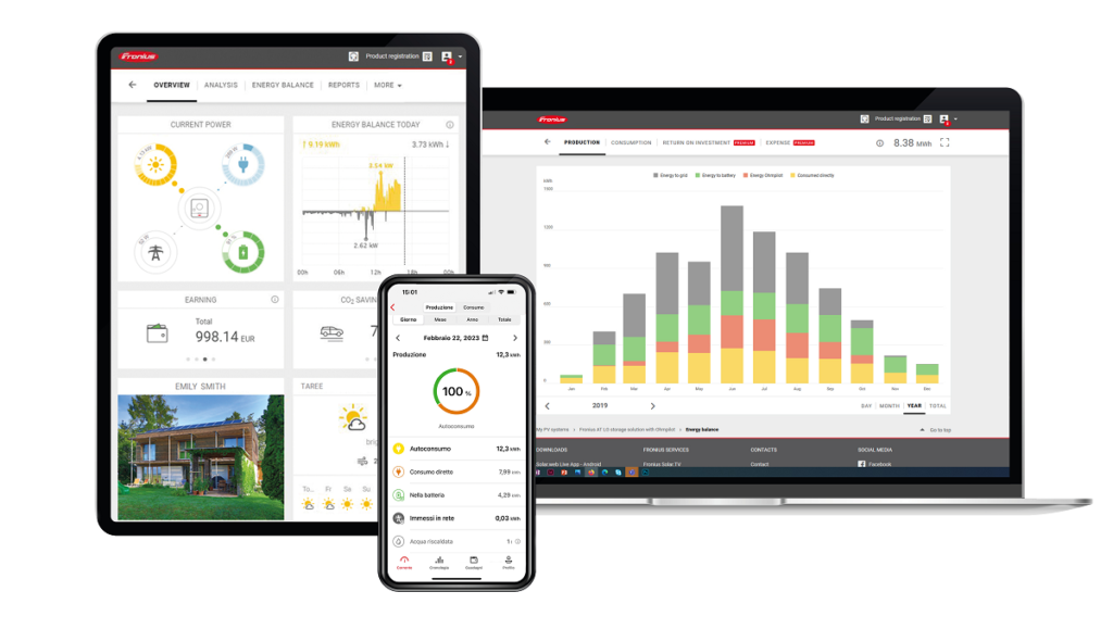 Solar.web, la piattaforma Fronius che controlla i flussi